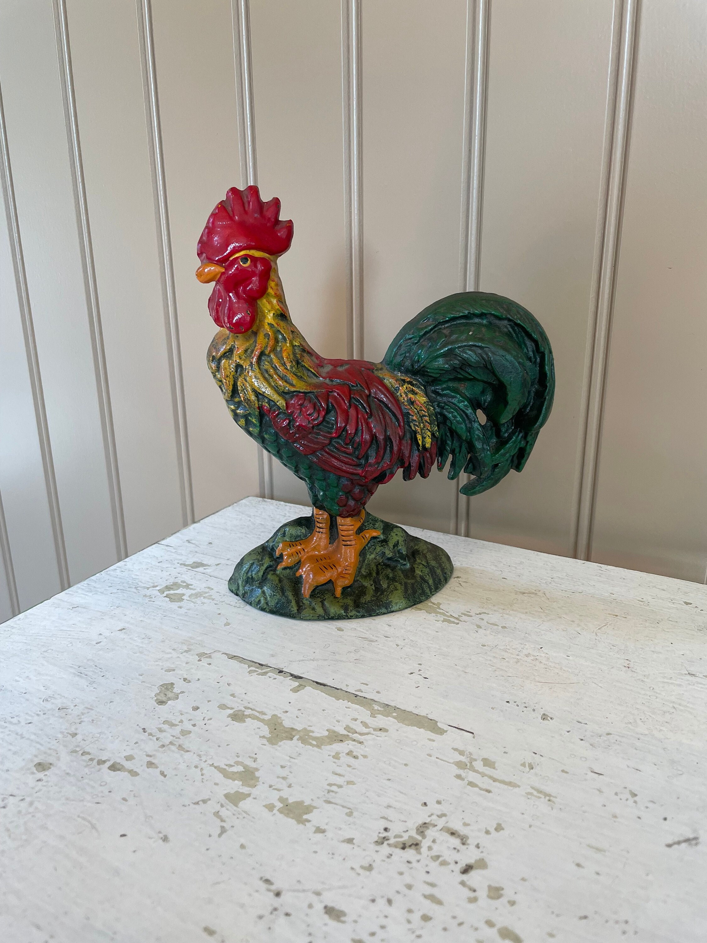 Rooster Door Stopper Cast Iron Rooster Farmhouse Decor - Etsy