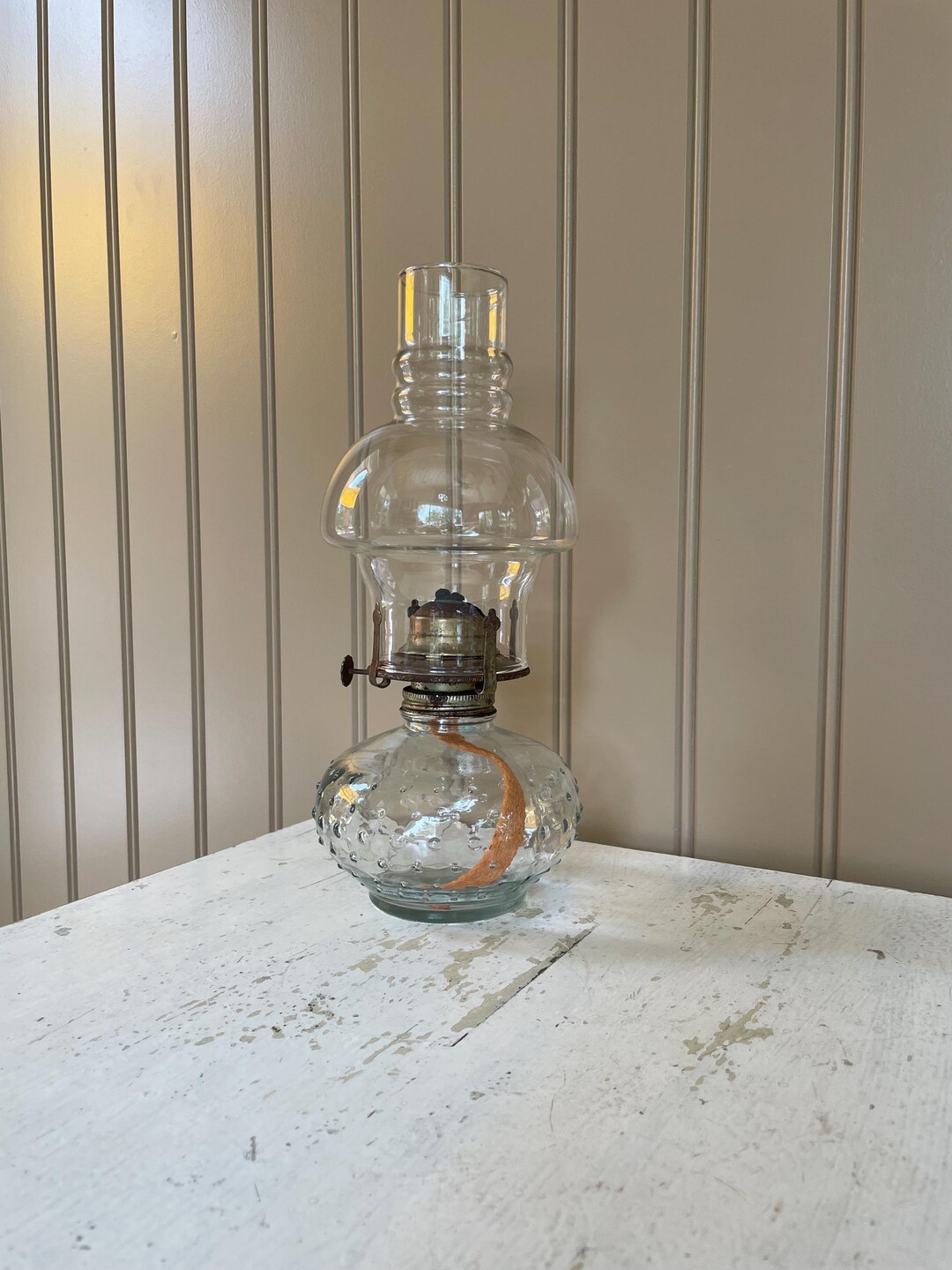 Lamplight Farms Oil Lamp Hobnail Base Oil Lamp - Etsy