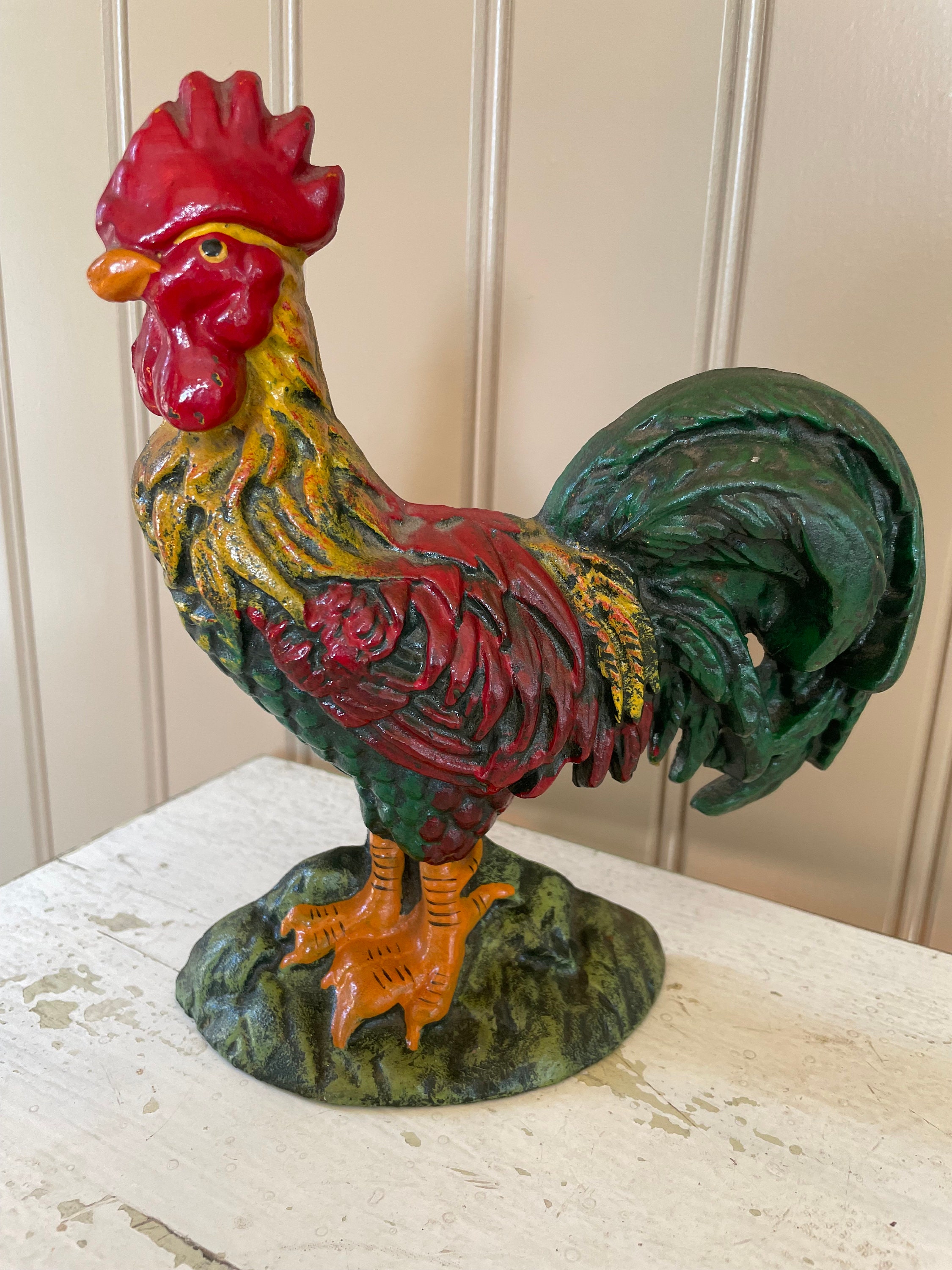 Rooster Door Stopper Cast Iron Rooster Farmhouse Decor - Etsy