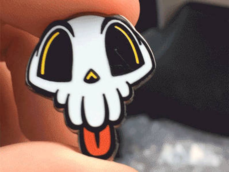 Lil' Skull Enamel Pin - Etsy