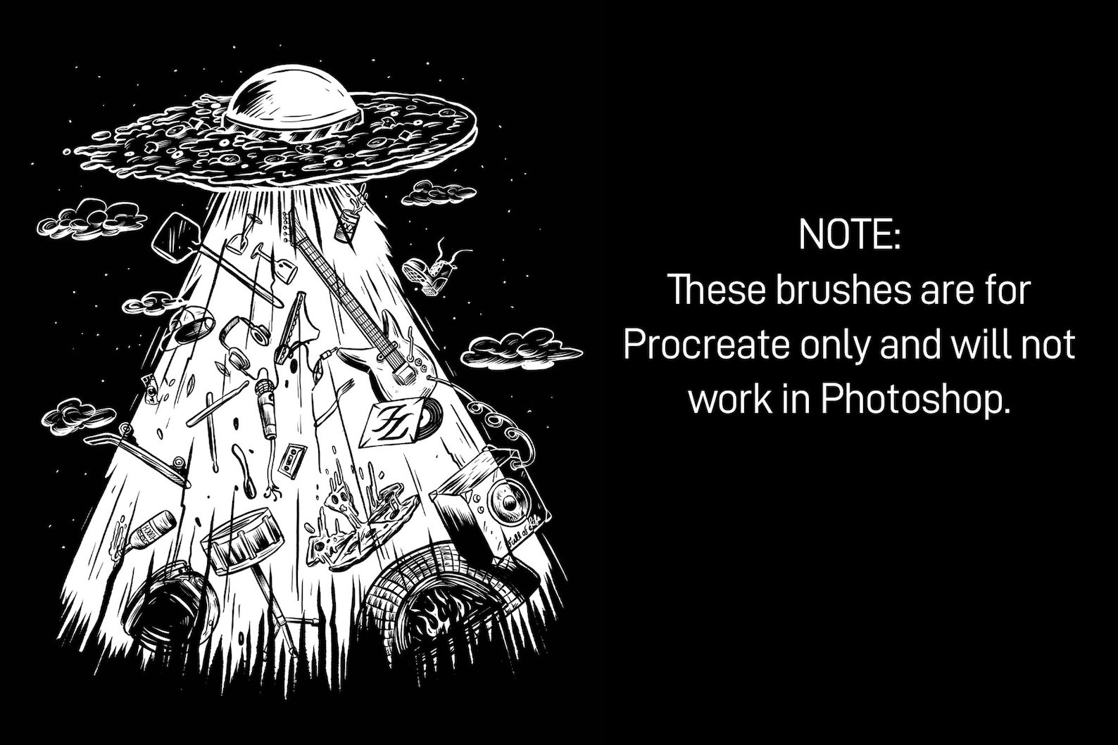 Procreate Vintage Comic Book Ink Brush Kit - Etsy