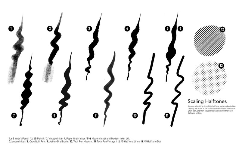 Procreate Vintage Comic Book Ink Brush Kit Etsy