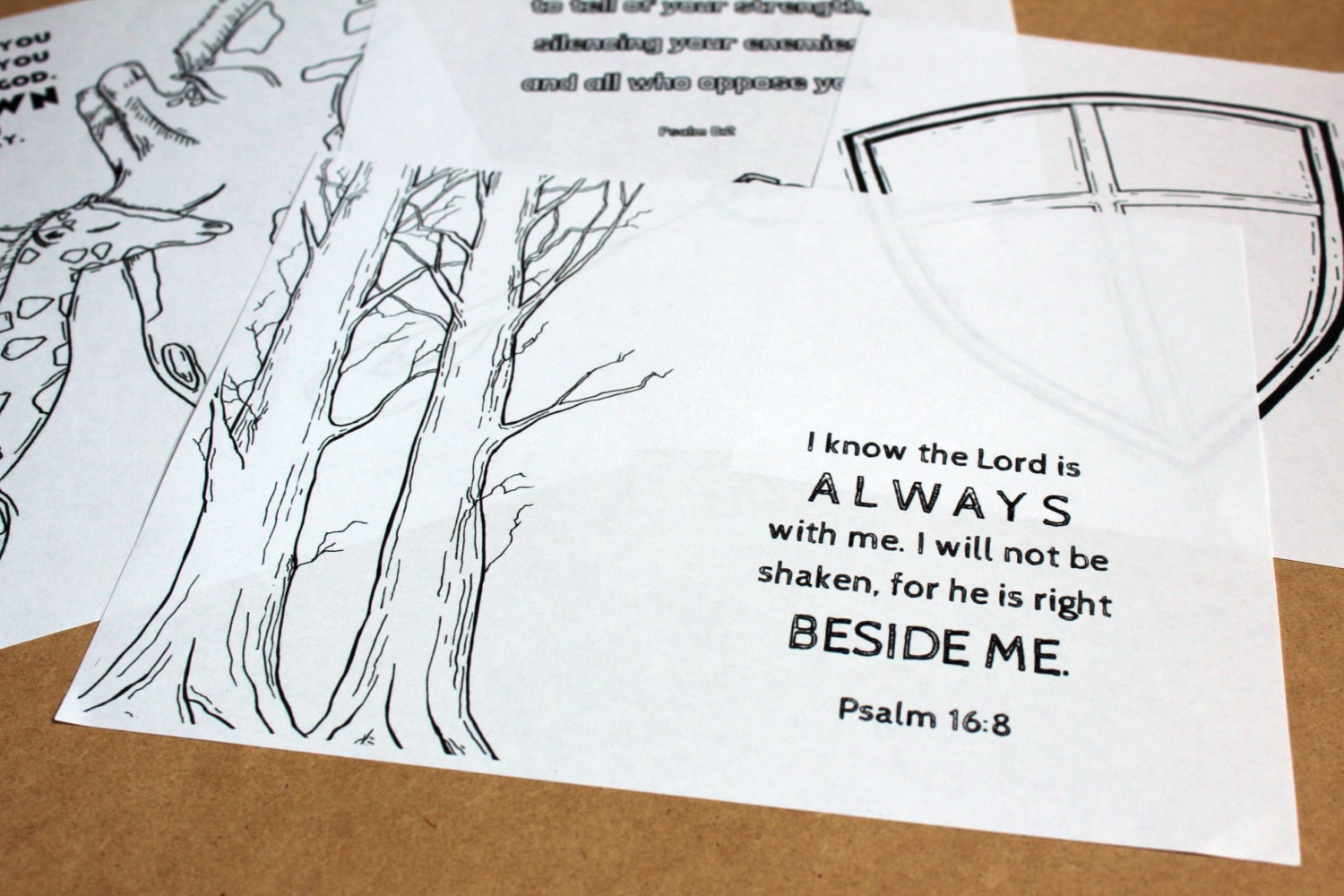 Scripture Coloring Page W/ FREE Scripture Card - Psalms Series - Trees ...