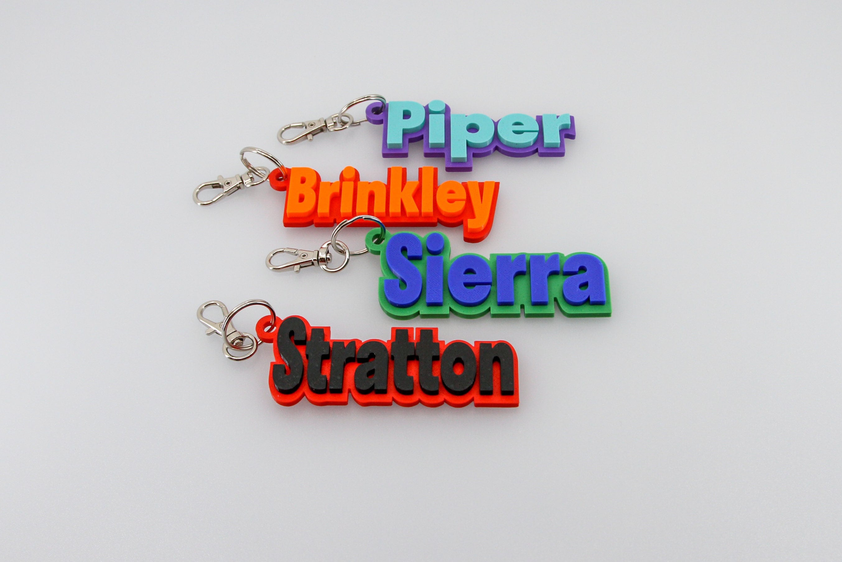 Personalized Keychain School Name Tag Custom Keychain - Etsy