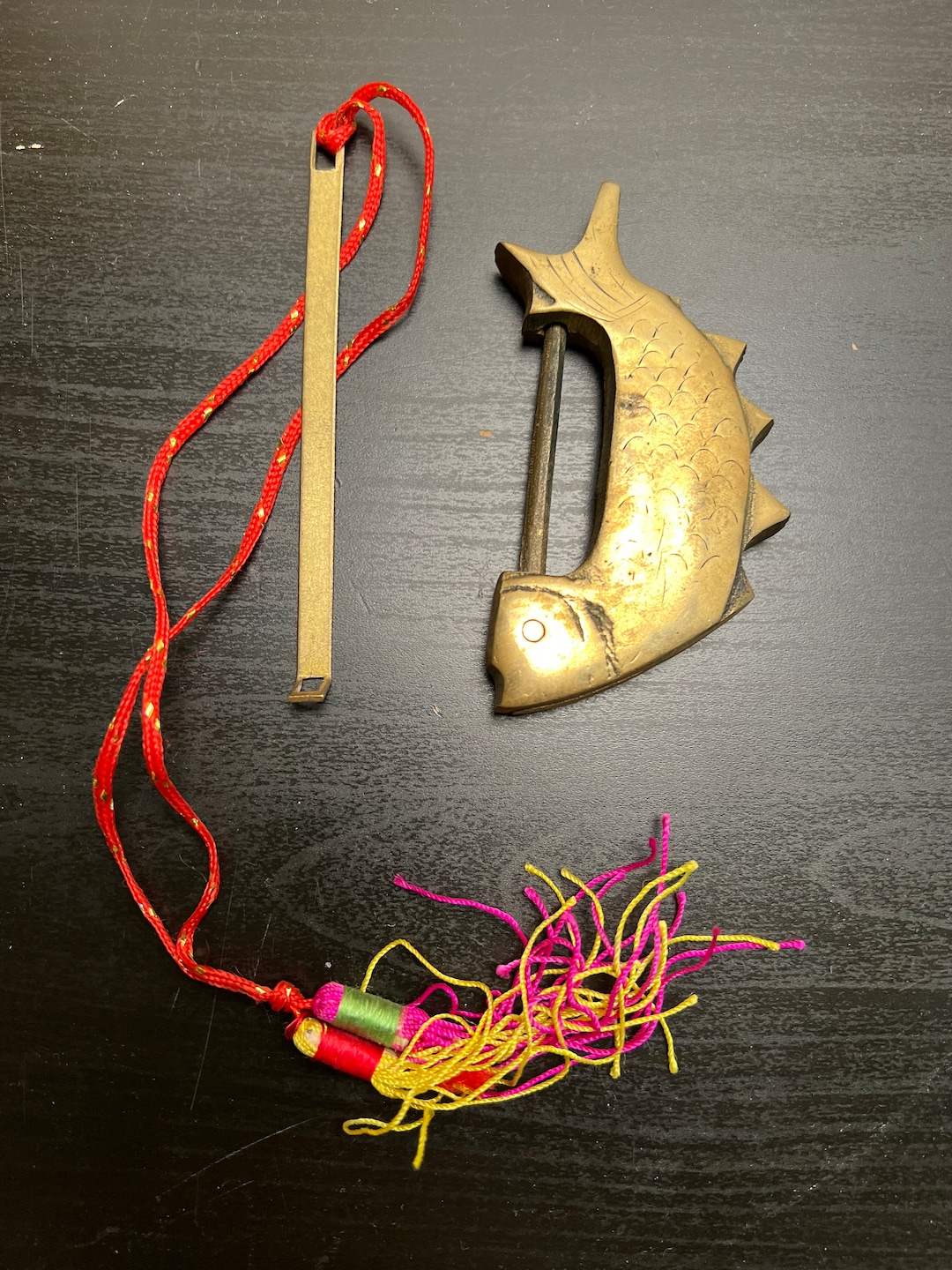 Vintage Brass Chinese Fish-motif Lock With Key; Vintage Lock and Key - Etsy