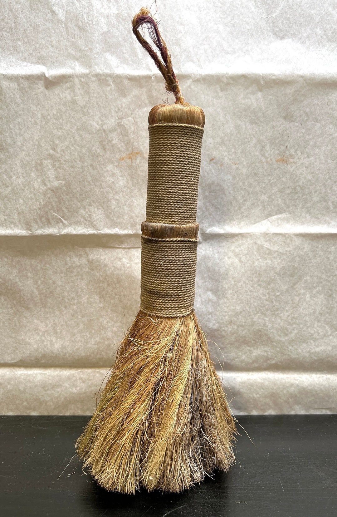 Old Hand-made Hand Broom, Sweeper With Natural Fibers, Whisk With Loop ...