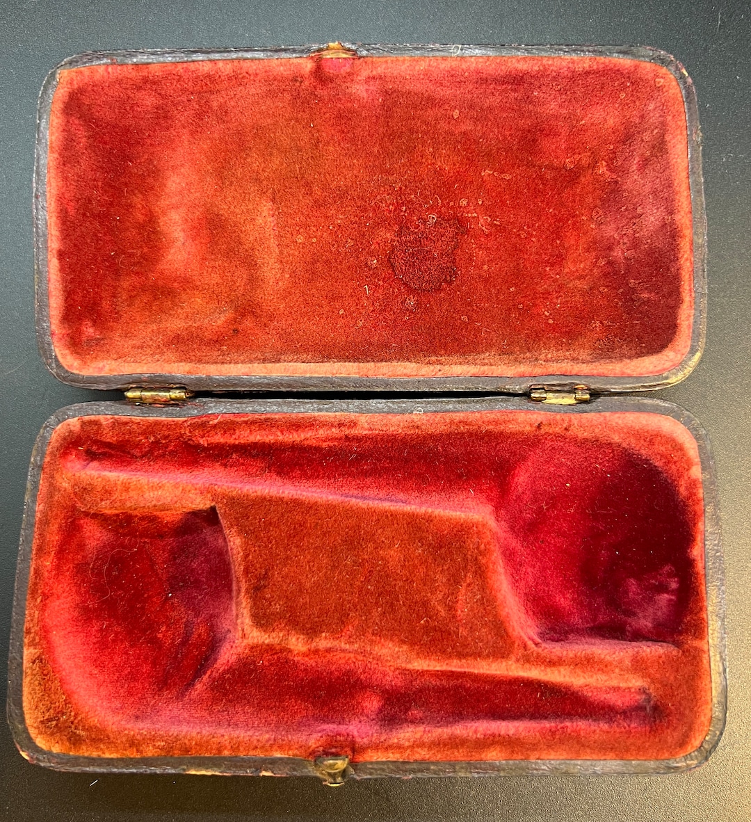 Antique Hinged Dual Pipe Box for Amber Pipes Red Leather Pipe Box - Etsy