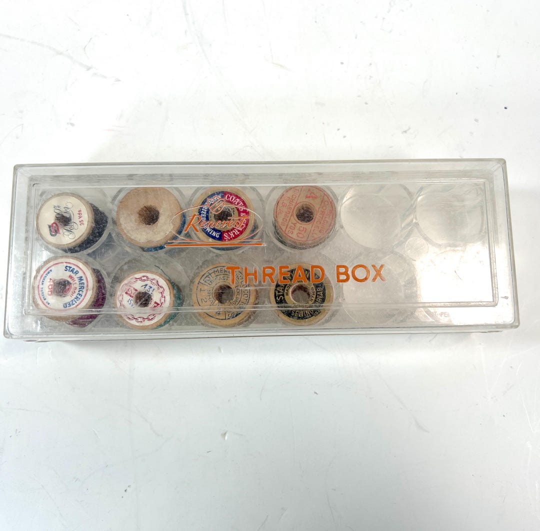 Vintage Plastic Rencrest Thread Storage Box, Thread Caddy Made in USA ...