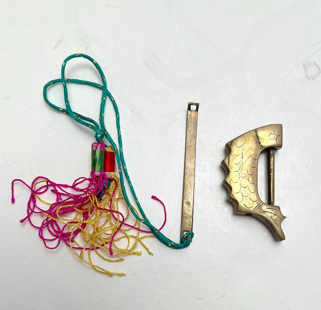 Vintage Brass Chinese Fish-motif Lock With Key; Vintage Lock and Key - Etsy