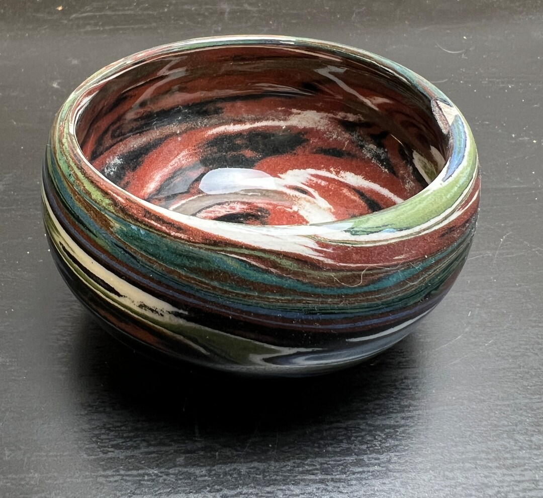 Small Vintage Desert Sands Pottery Bowl, Planter, Swirl Pottery - Etsy