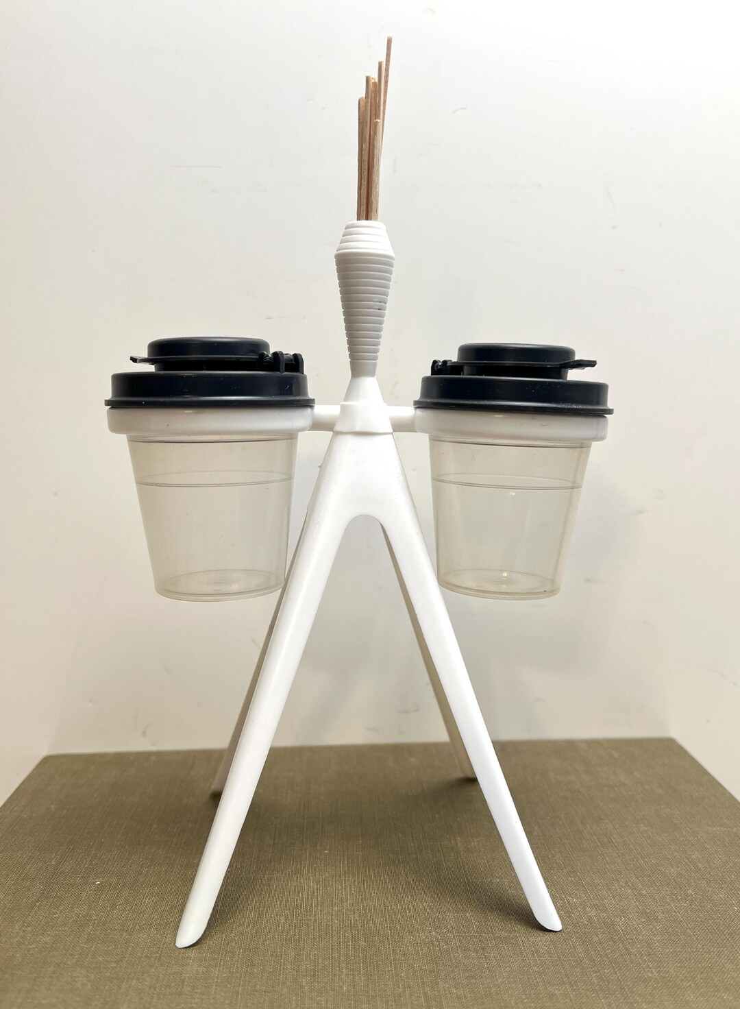 1950s Atomic, Sputnik Tupperware Salt and Pepper Shakers With Stand and ...