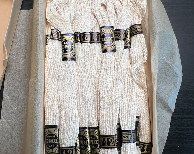 Box of Vintage Unused DMC French Embroidery Thread in Original Box, 7 ...