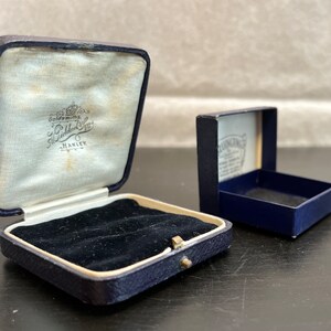 Pair of Antique / Vintage Blue Jewelry Boxes, Antique Brooch Box ...