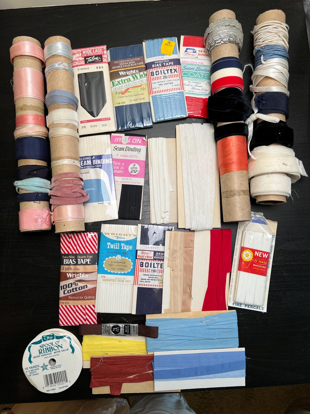 Vintage Lot of Sewing Trim and Sewing Ribbon, Vintage Bias Tape - Etsy