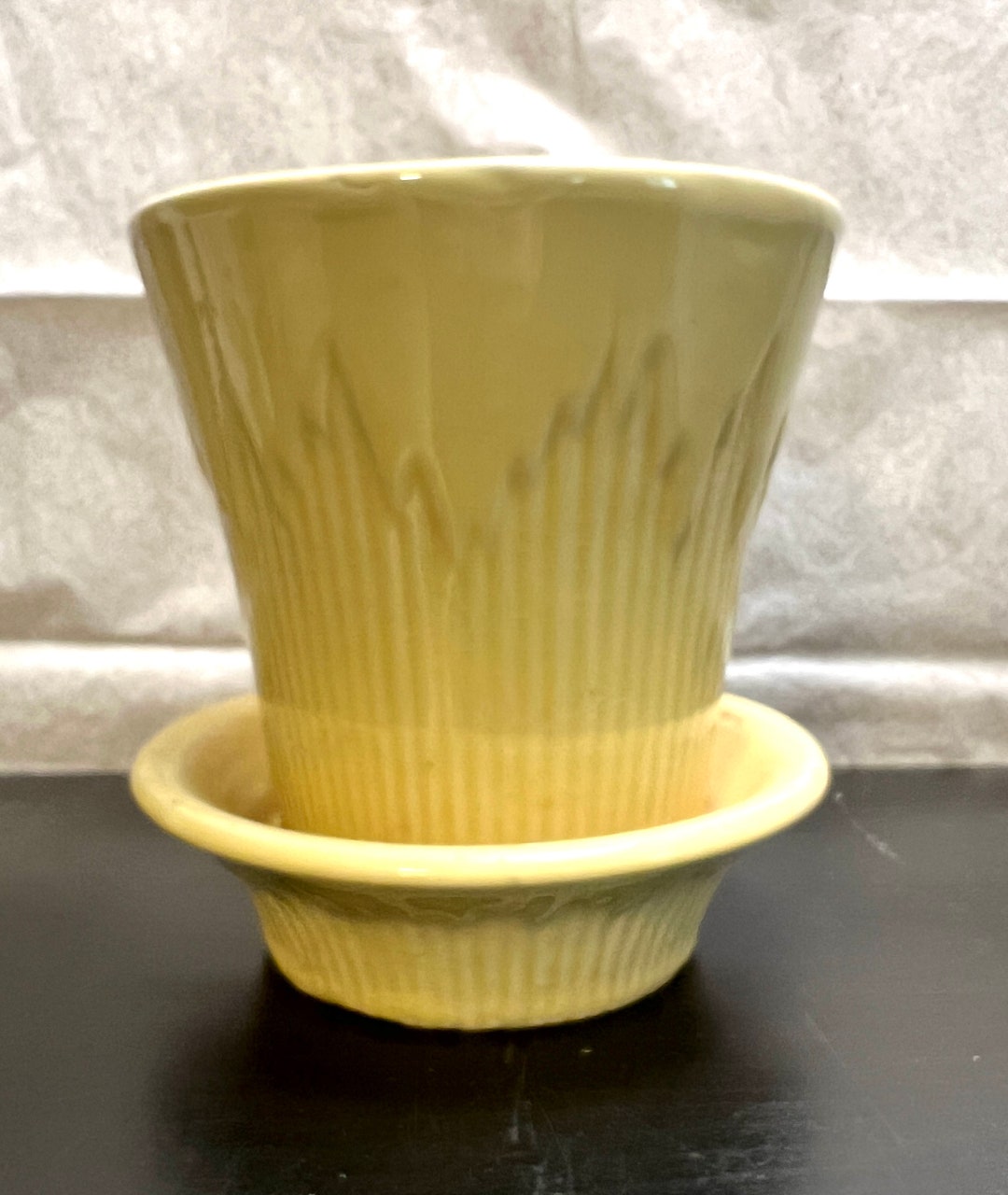 Vintage Frankoma Sunshine Yellow Pot / Succulent Planter; Vintage ...