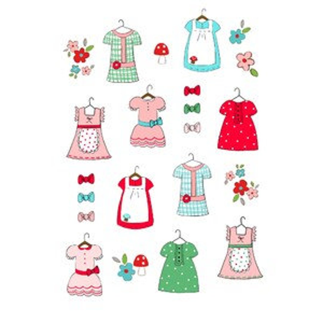 Dresses Dress A4 Stickers Stickers Cards Crafts Scrapbooking Journal ...