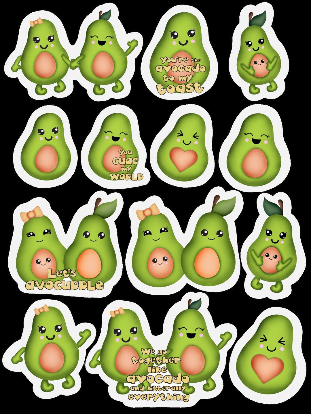 Avocado A4 Sticker Sticker to Make Scrapbooking Journal Planner Kids - Etsy