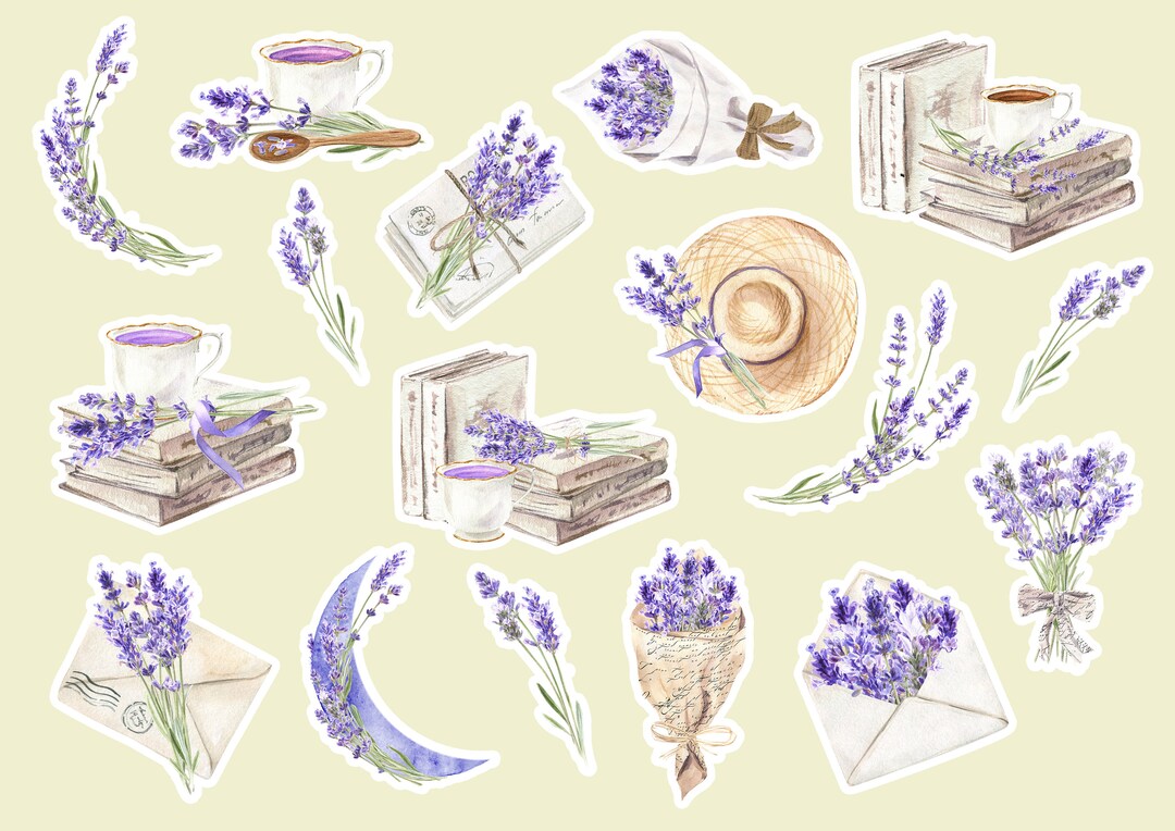Lavender A4 Stickers Stickers Cards Crafts Scrapbooking - Etsy