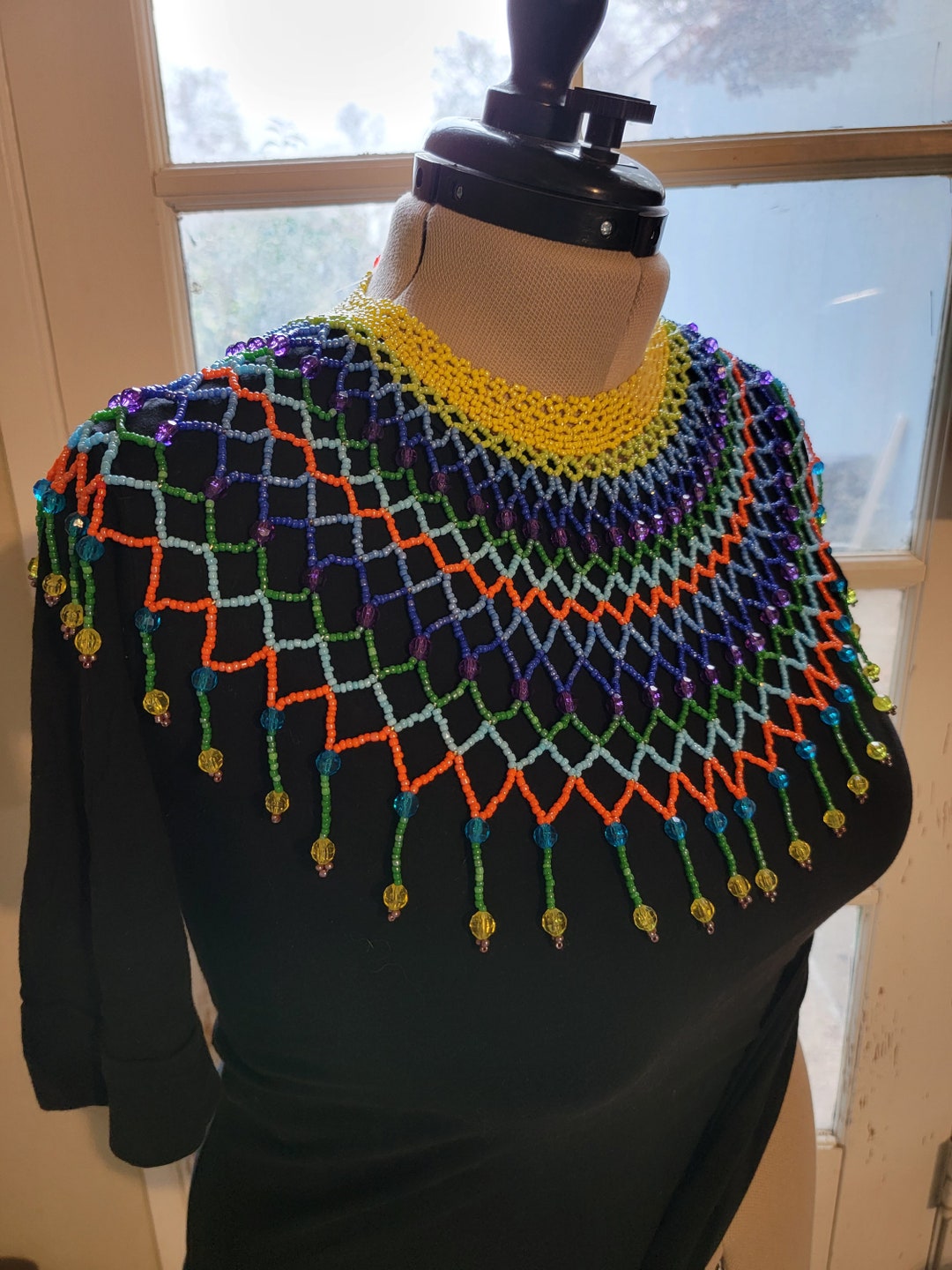 Beaded Collar Necklace Wakanda Inspired Collar - Etsy