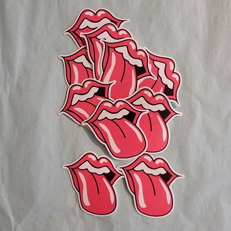 12 Tongue Vinyl Laminated Water Proof Stickers, - Etsy