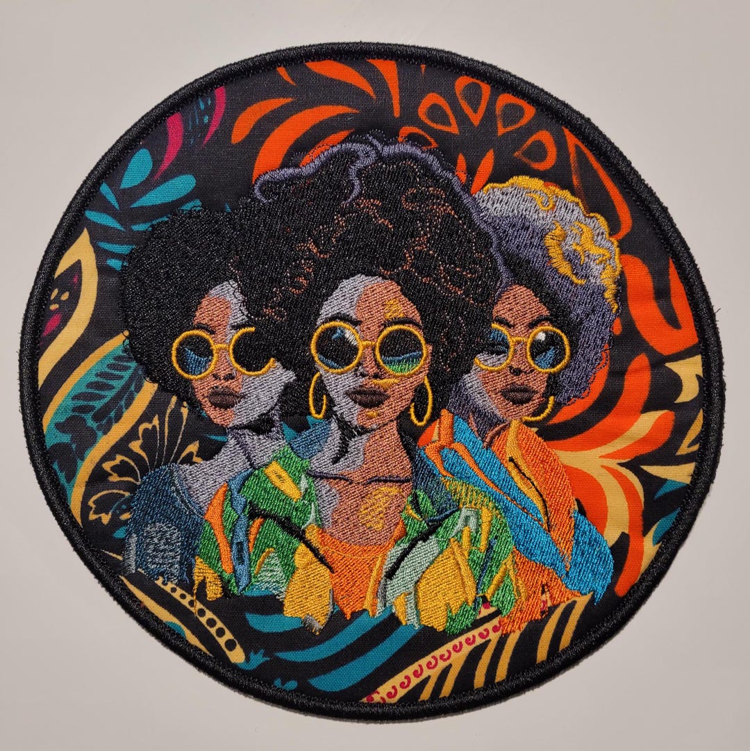 African American Black Sisters Patch, Abstract, Black Girl Magic ...