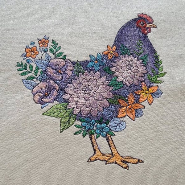 Chicken Embroidery - Etsy