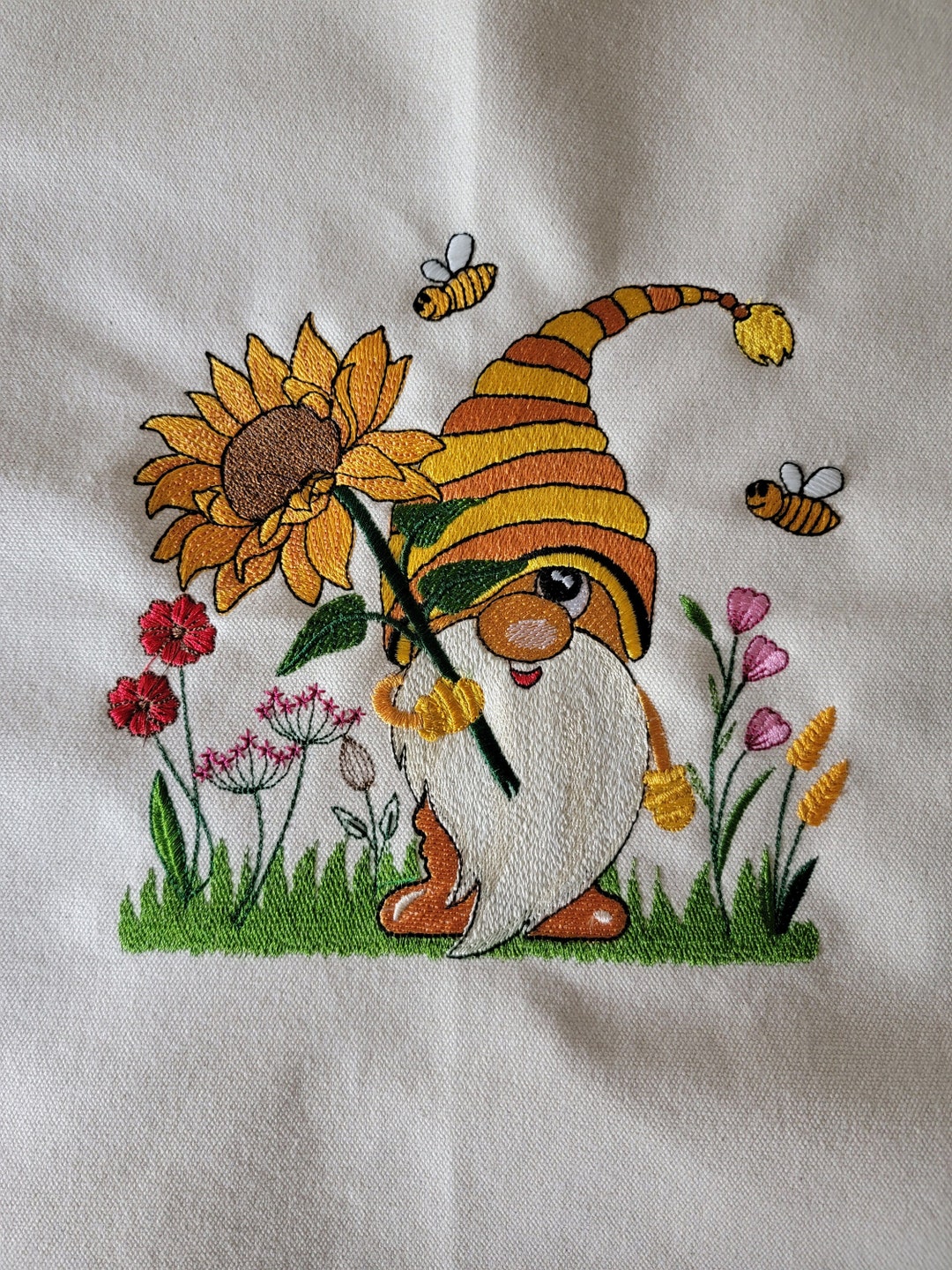 Gnome, Gnome Summer Wall Hanging, Spring, Flowers, Tapestry Wall ...