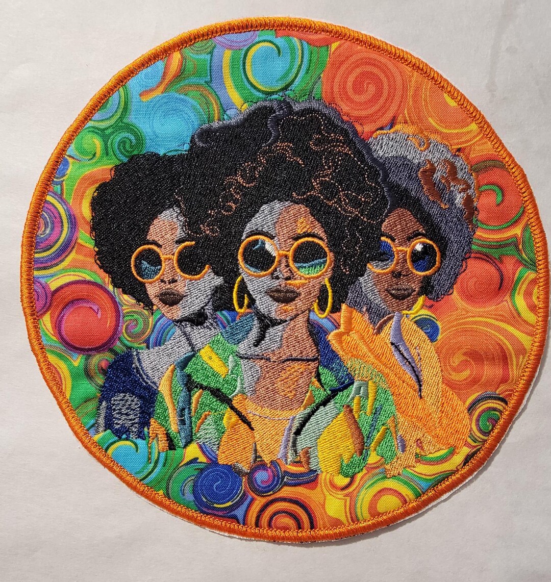 African American Black Sisters Patch, Abstract, Black Girl Magic ...