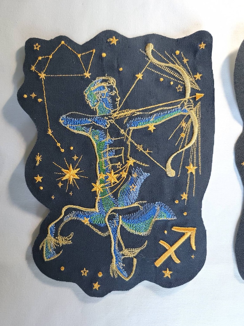 Zodiac Star Sign Constellation Embroidered Iron-on/ Jean - Etsy