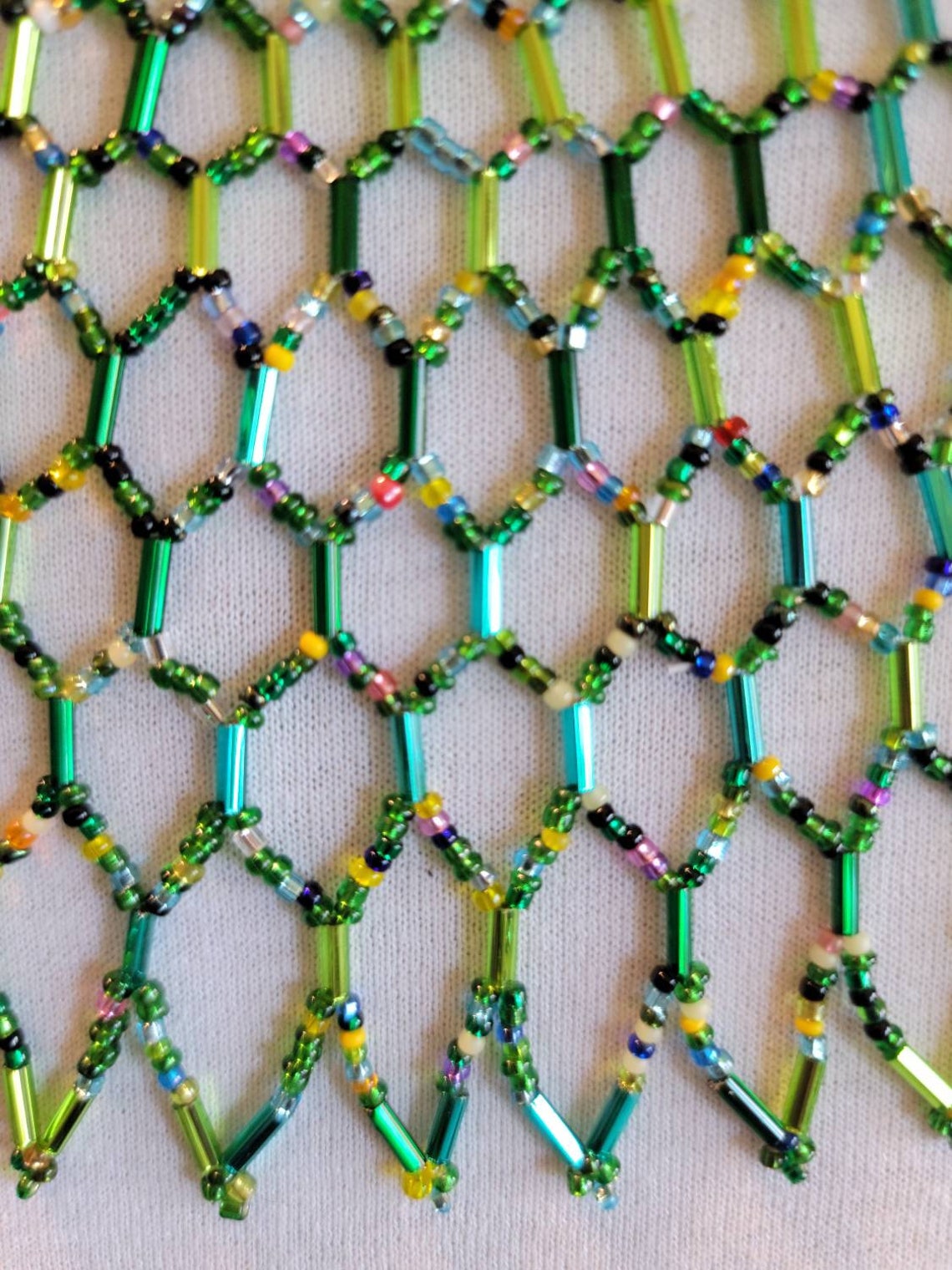Beaded Net Necklace Zulu Weaved African Jewelry Netting - Etsy