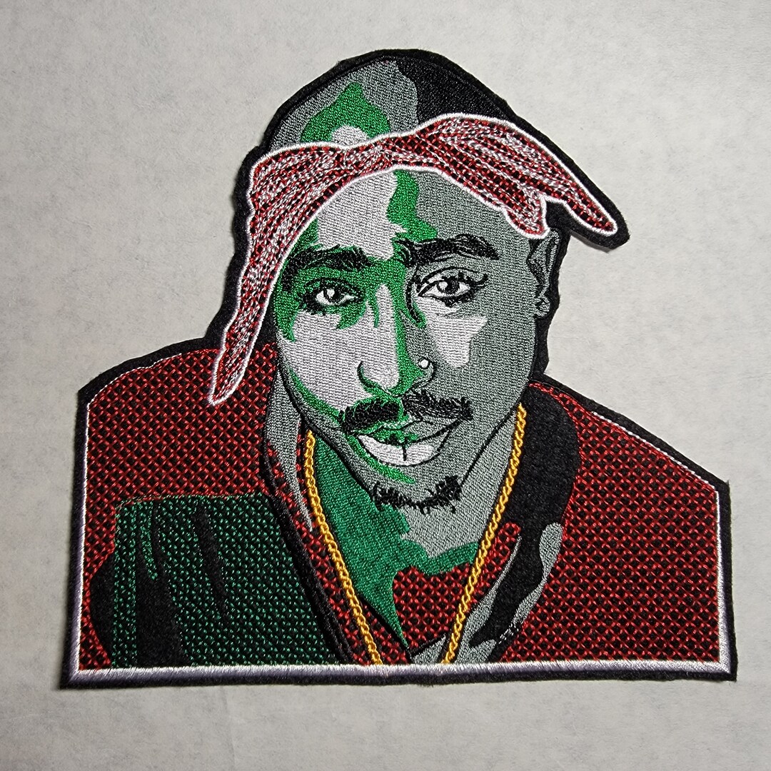 Tupac Iron-on Patch: 8" Black Felt Icon - Etsy