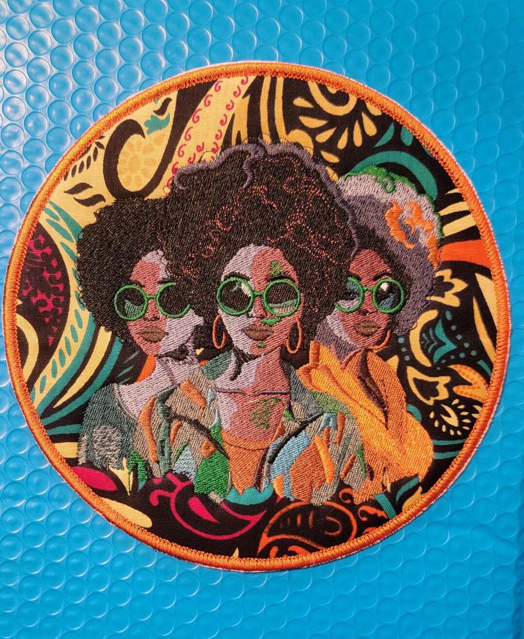 African American Black Sisters Patch, Black Women Abstract, Black Girl ...