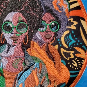African American Black Sisters Patch, Black Women Abstract, Black Girl ...