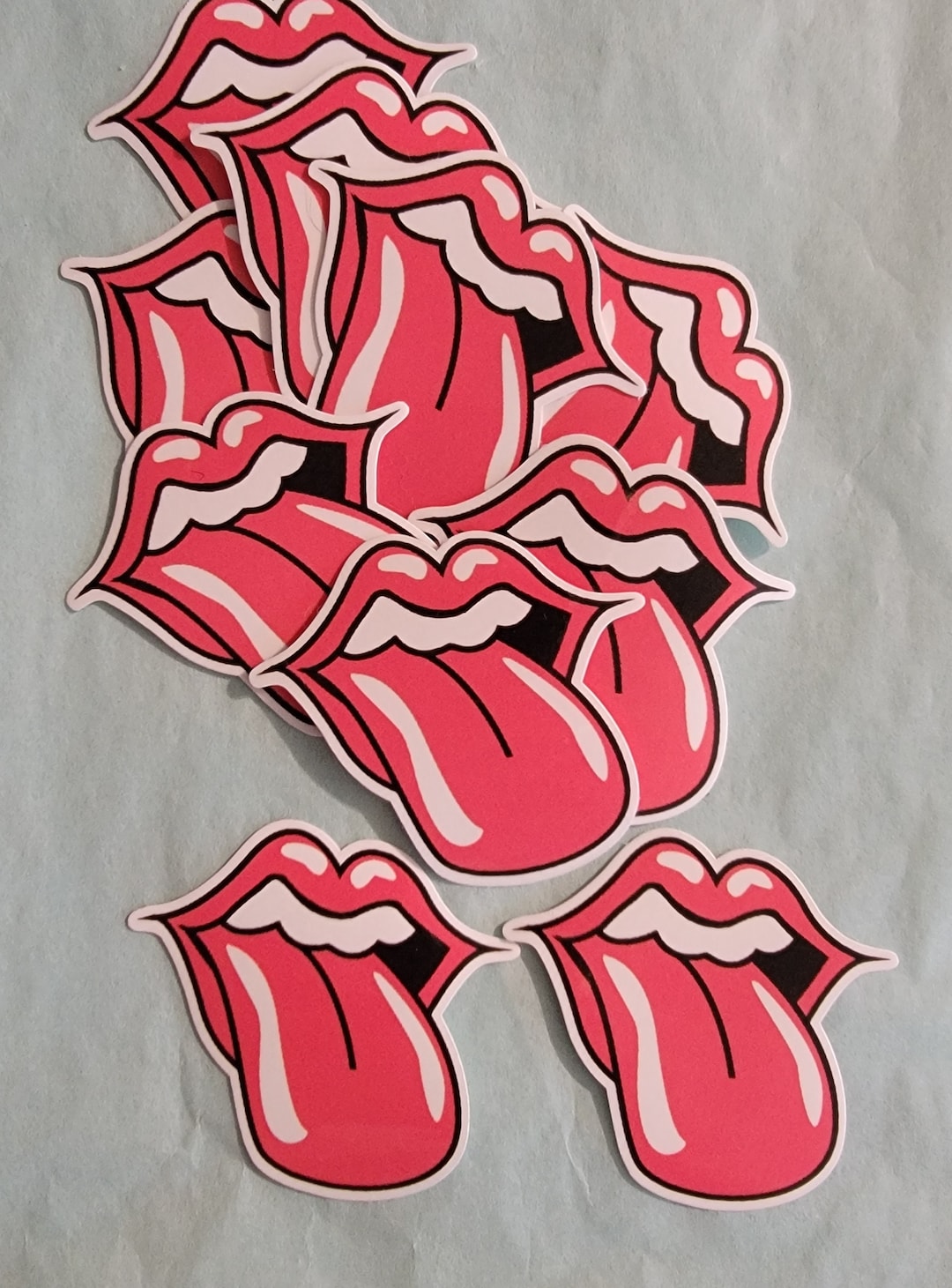12 Tongue Vinyl Laminated Water Proof Stickers, - Etsy