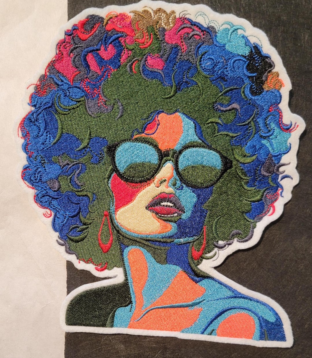 Afro Hair Patches, Abstract and Vibrant Soulful Patches, Afro Queen ...