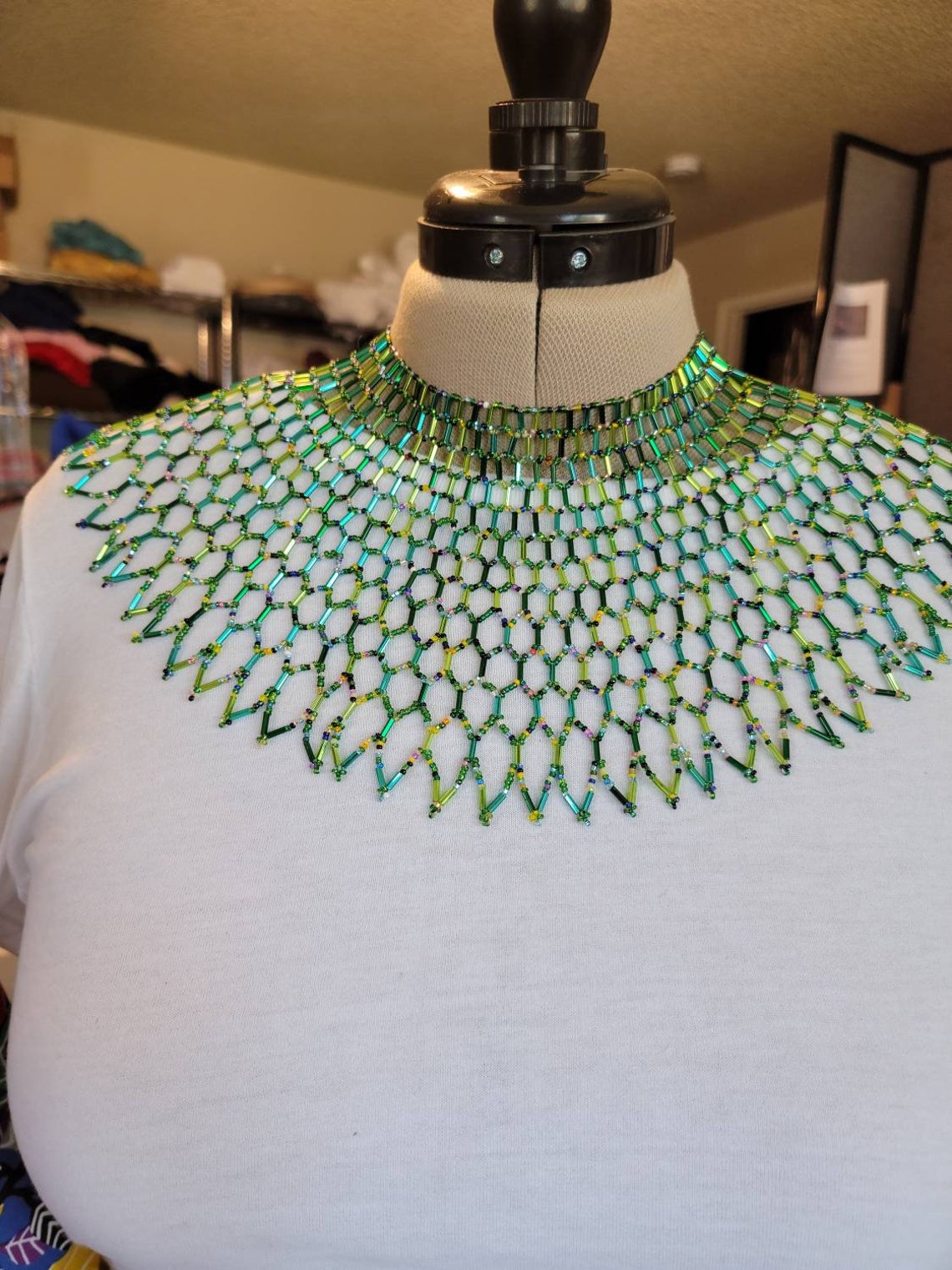 Beaded Net Necklace Zulu Weaved African Jewelry Netting - Etsy
