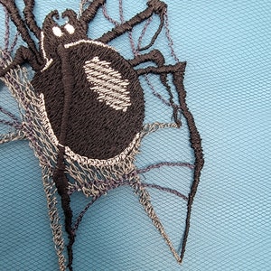 Spider Web Appliques, Embroidery Horror Patch, Spiders, Halloween Decor, Spider Patch - Etsy