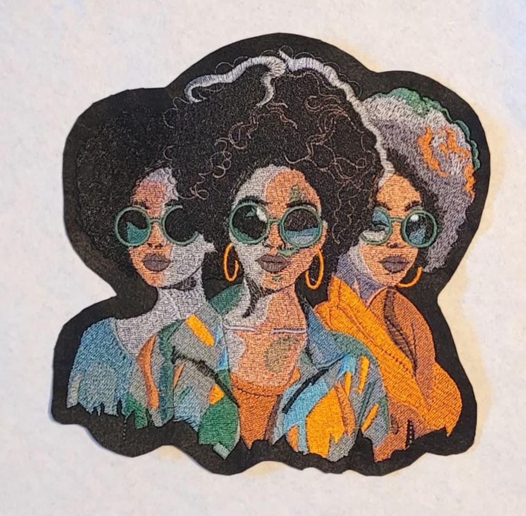 Black Women Embroidery Patch: Sistah Friends Iron-on Applique - Etsy