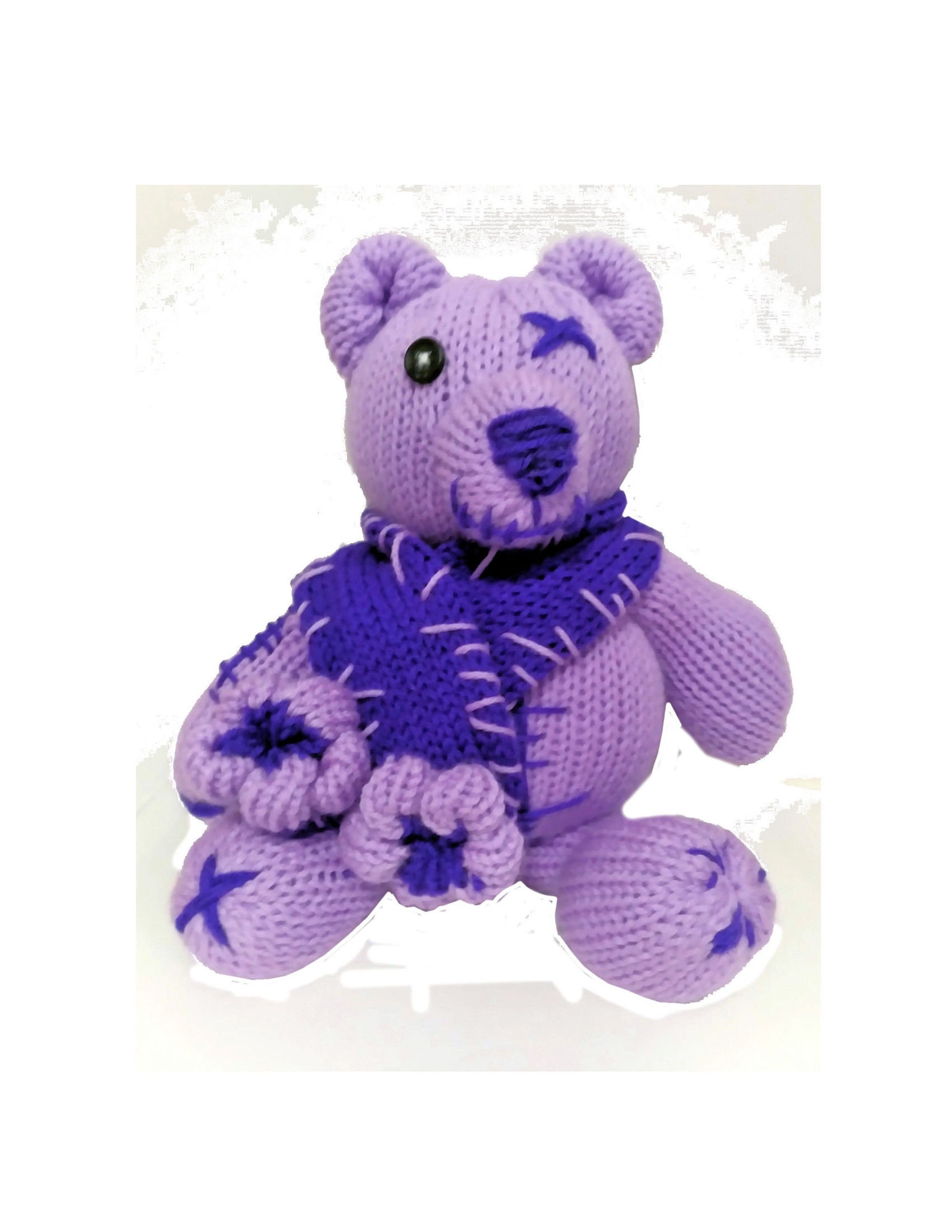 Creepy Teddy Bear, Voodoo, Zombie - Circular Knitting Machine Pattern ...