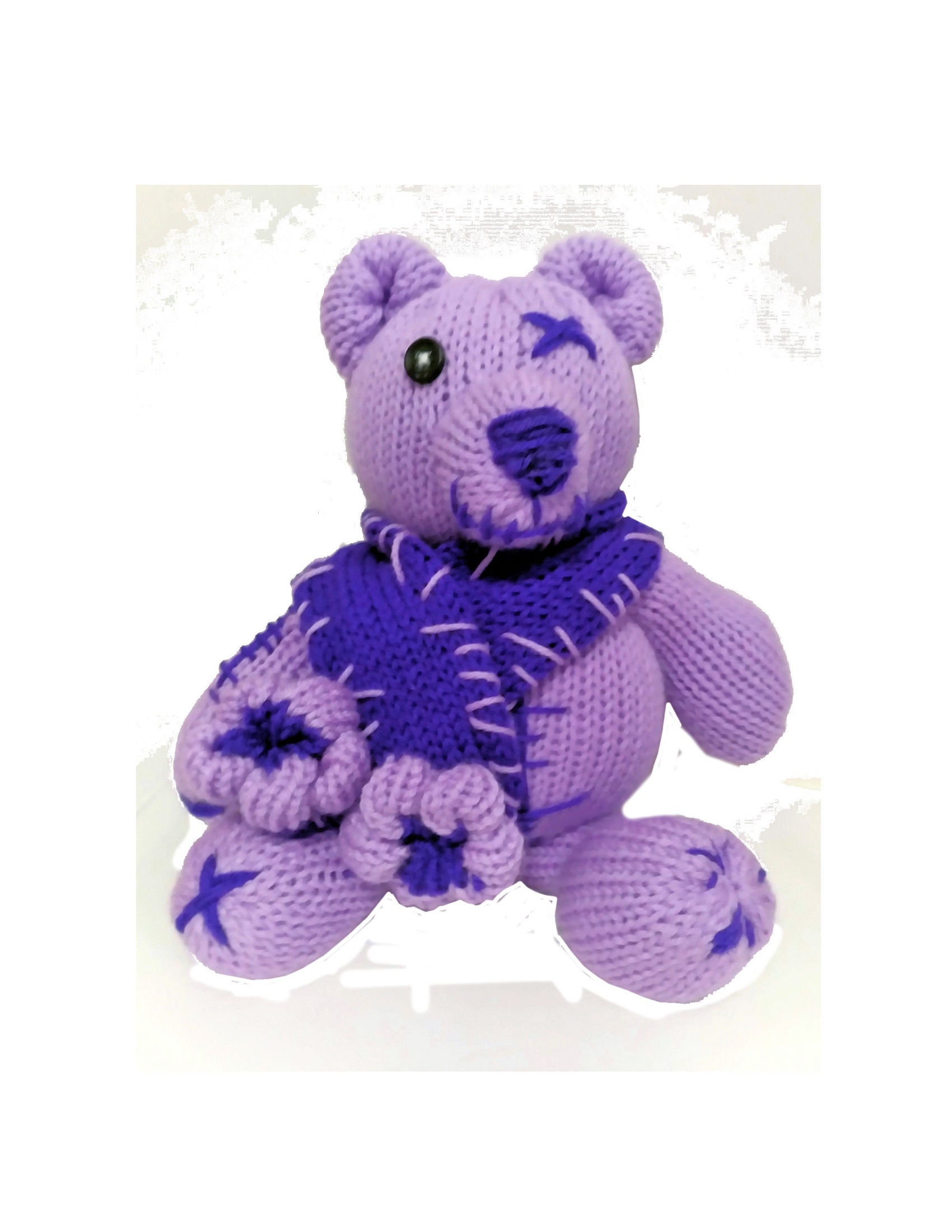 Creepy Teddy Bear, Voodoo, Zombie - Circular Knitting Machine Pattern ...