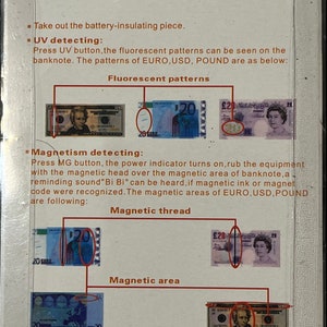2-in-1 Mini Money Detector - Identifies Counterfeit (fake) Currency ...
