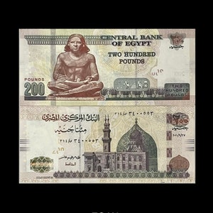 Egyptian Pound: Egypt 200 Pounds UNC 2022 Banknote - 1 Pc - Etsy
