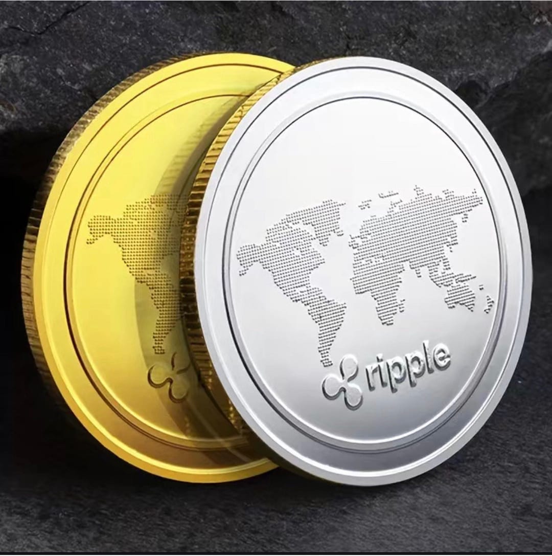 2 Pcs X Ripple / XRP Novelty 1 Oz Collectors Coin in Protective Plastic ...