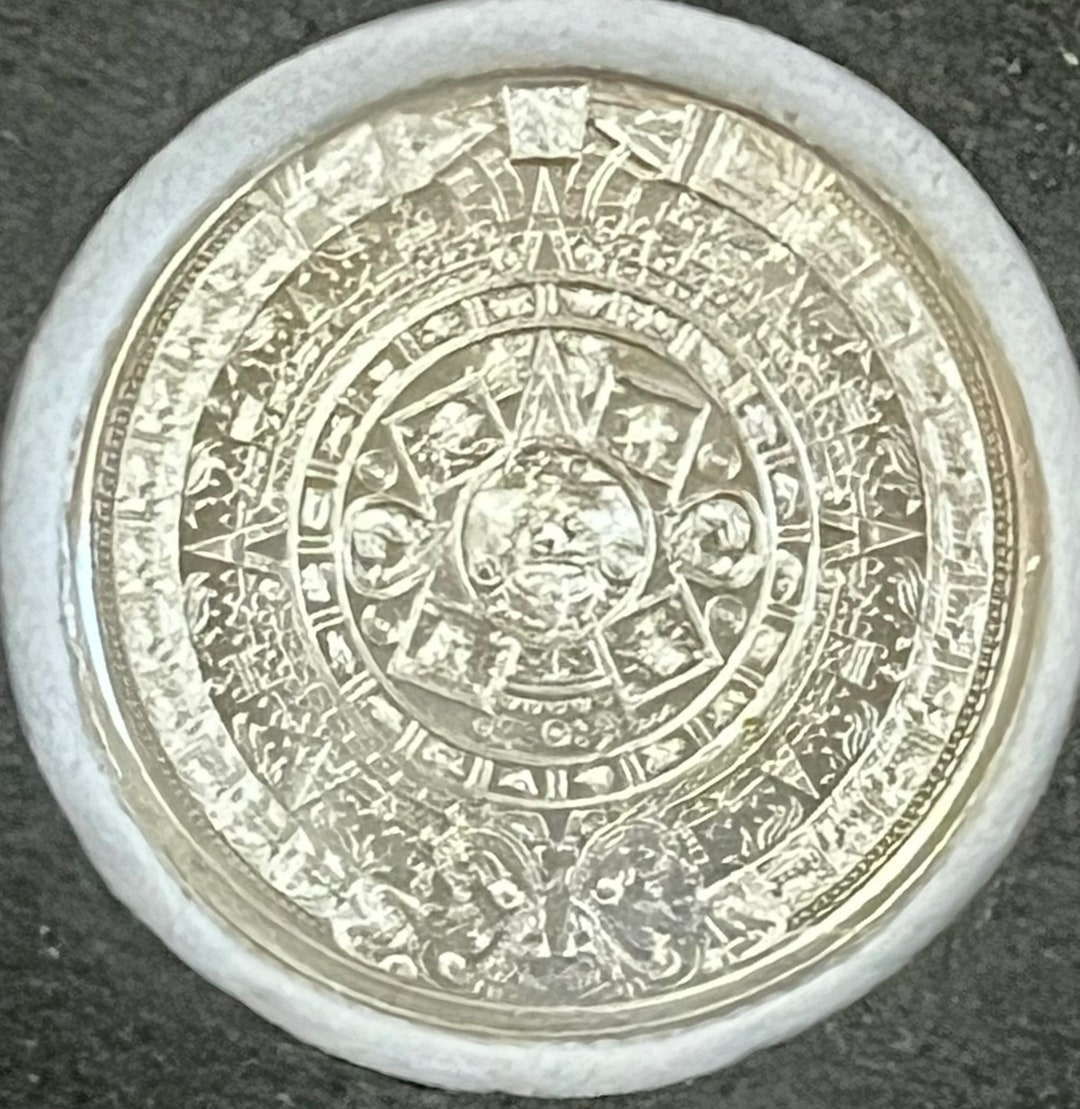 1/10 Oz 999 Silver Bullion Coin: Aztec or Mayan Calendar 1 Pc Vintage ...