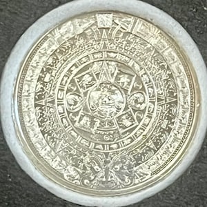 1/10 Oz 999 Silver Bullion Coin: Aztec or Mayan Calendar 1 Pc Vintage ...