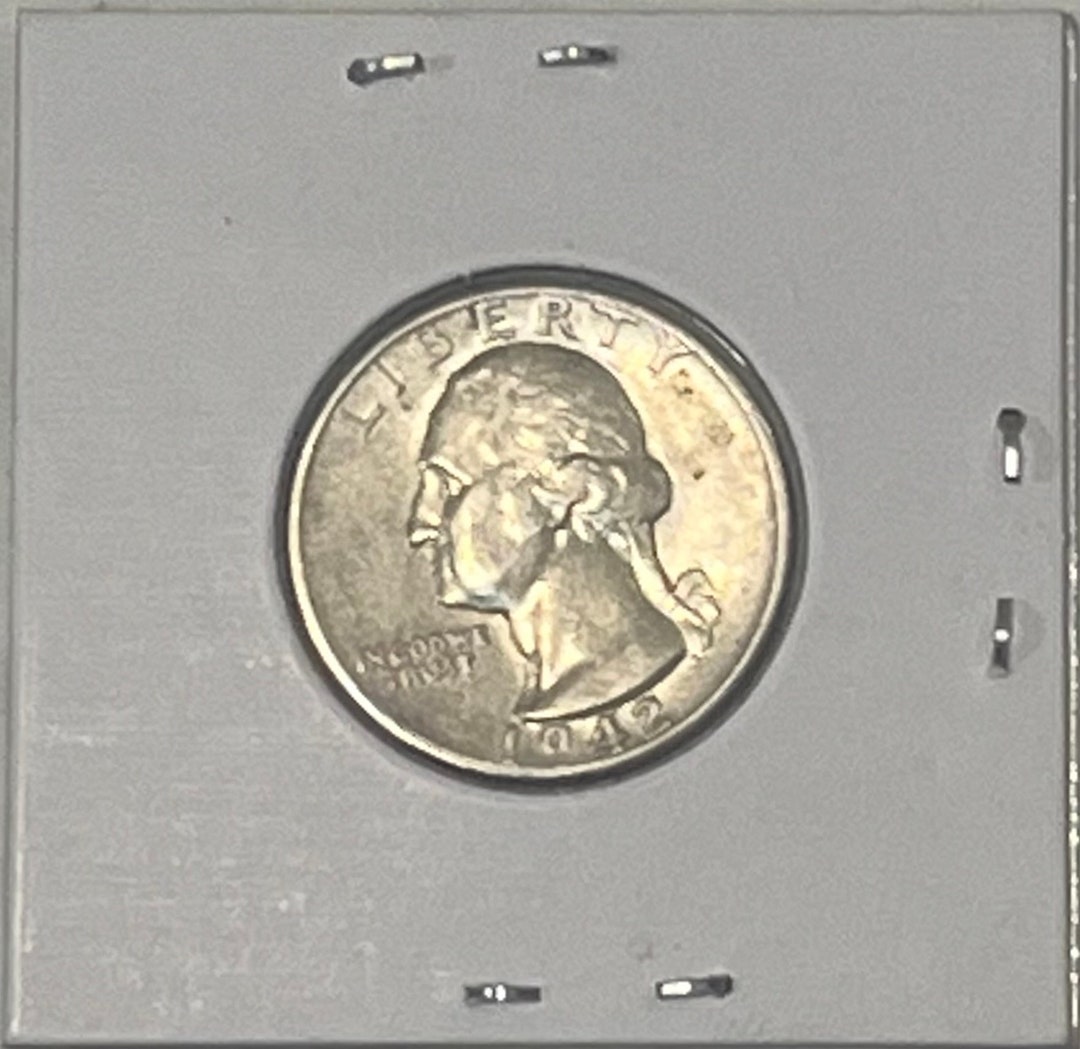 Vintage 1932-1964 90% Silver CIR U.S. Washington Quarter 1 Pc in 2 X 2 ...