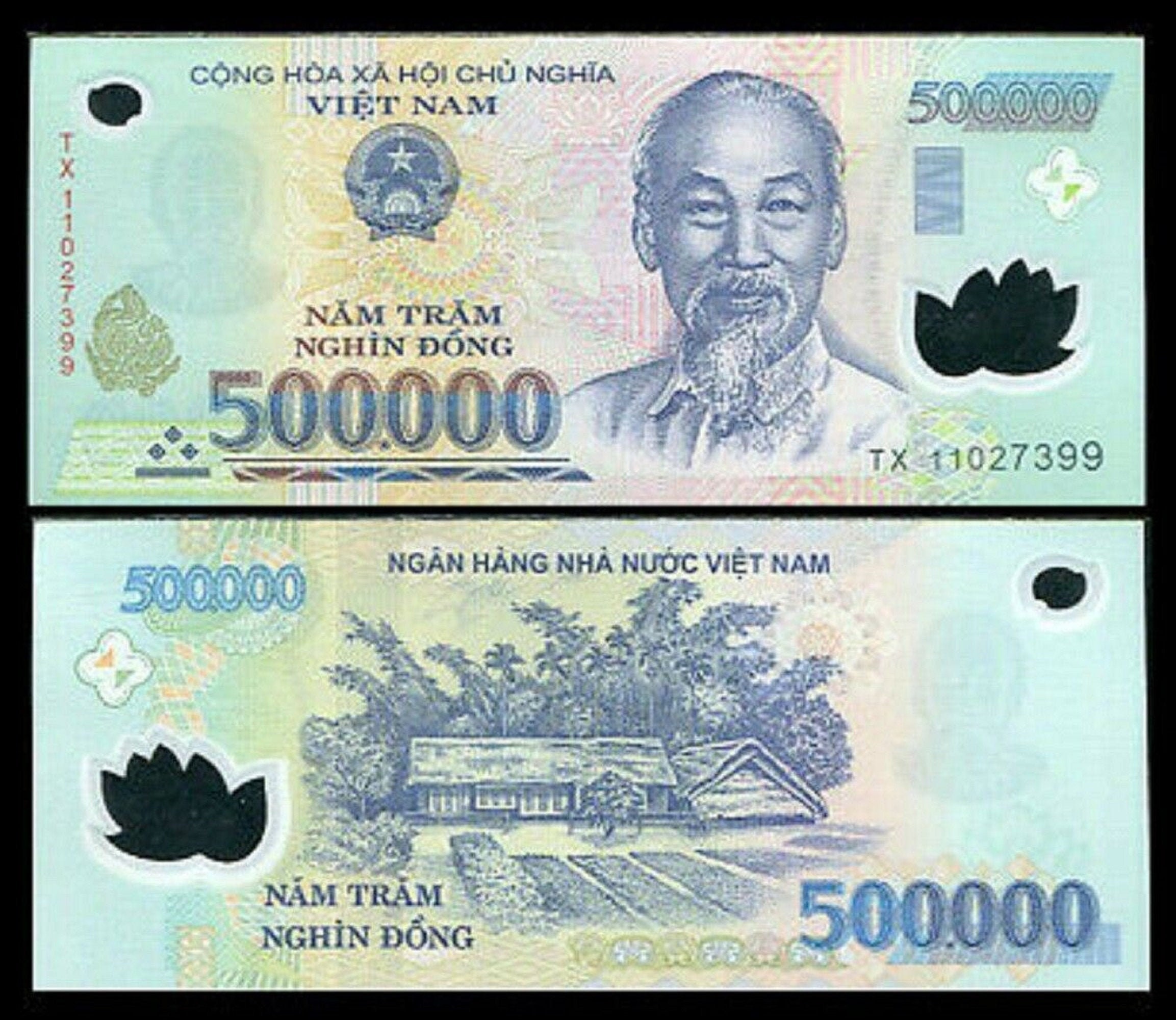 5 MILLION DONG BANKNOTE 10 X 500 000 500000 DONG VIETNAM CURRENCY