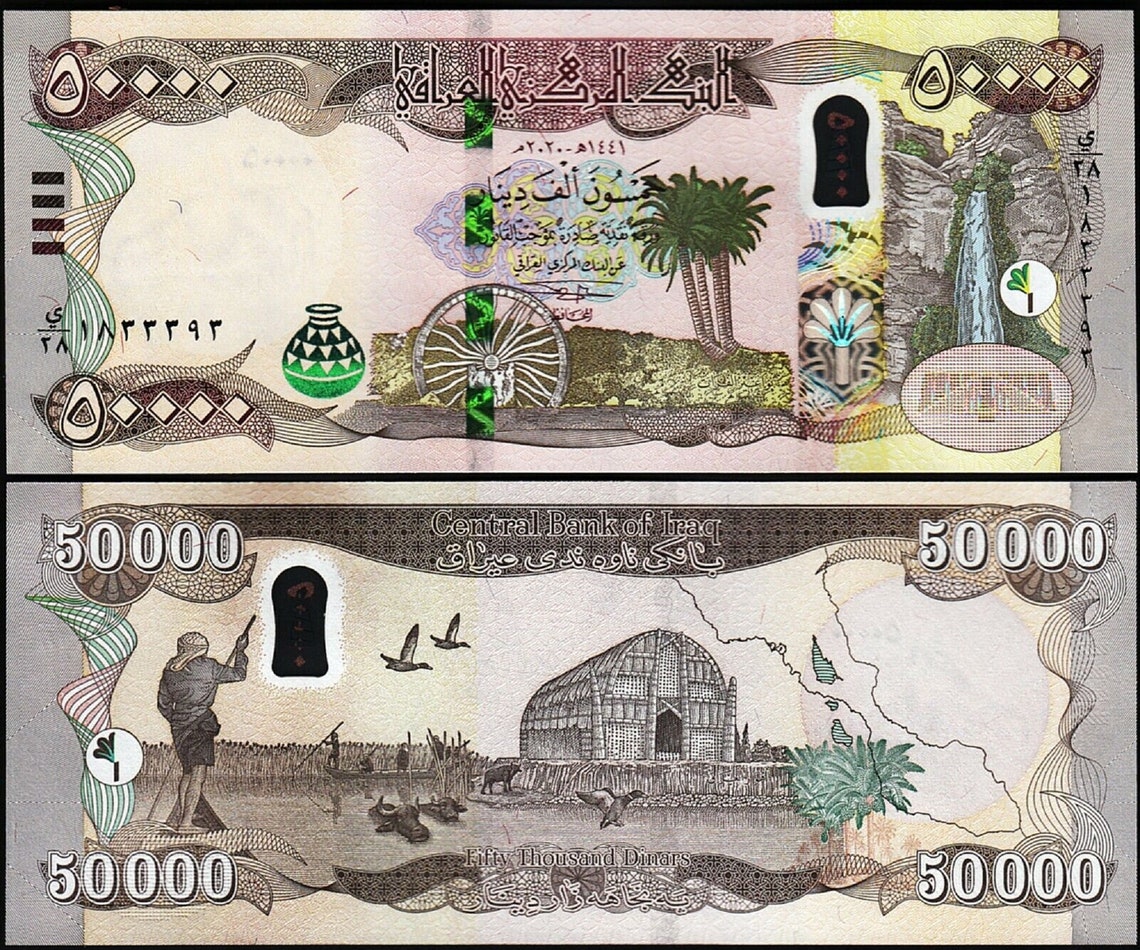 Iraqi Dinar 50000 IQD UNC Banknote iraq Currency 1 Pc - Etsy