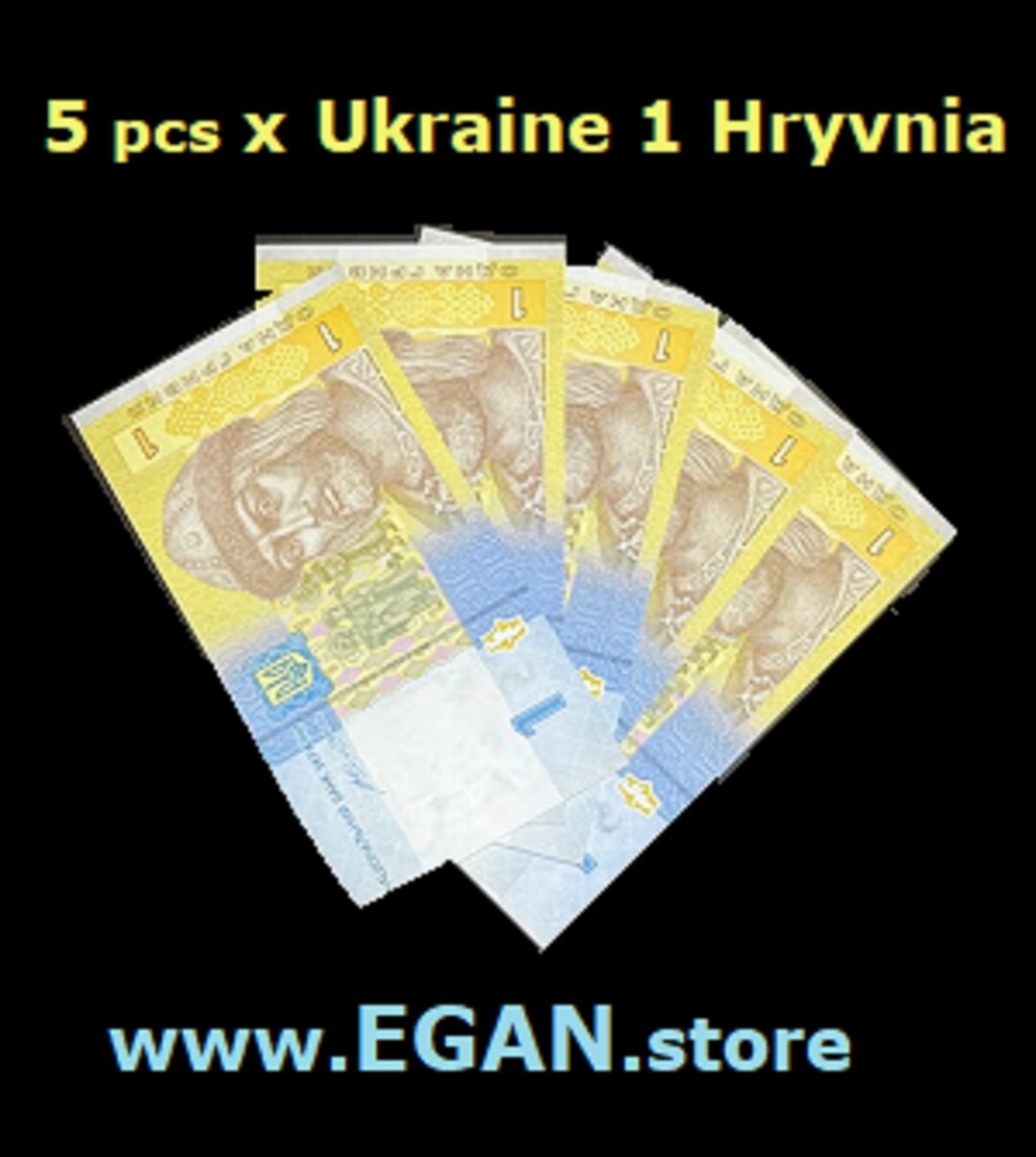 5 Pcs X 1 Ukrainian Hryvnia UNC Banknotes (2014) = 5 Total - Etsy