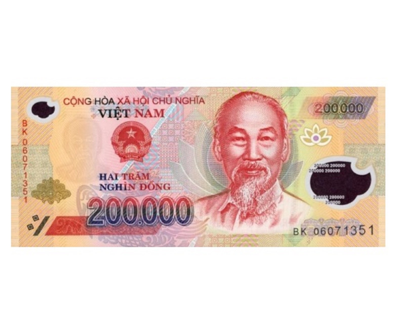 200000 Vietnamese Dong One 200K VND UNC Vietnam Polymer | Etsy